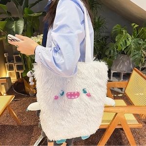 Bags | Monster Bag Furry Fuzzy Tote Shoulder Bag Womens Cartoon Fun ...